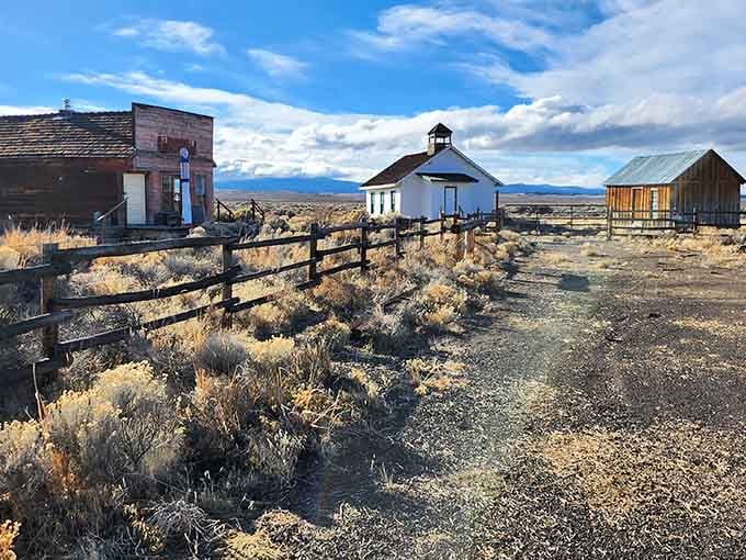 The Fort Rock Homestead Village Museum preserves pioneer history in a landscape that tested every settler's determination.