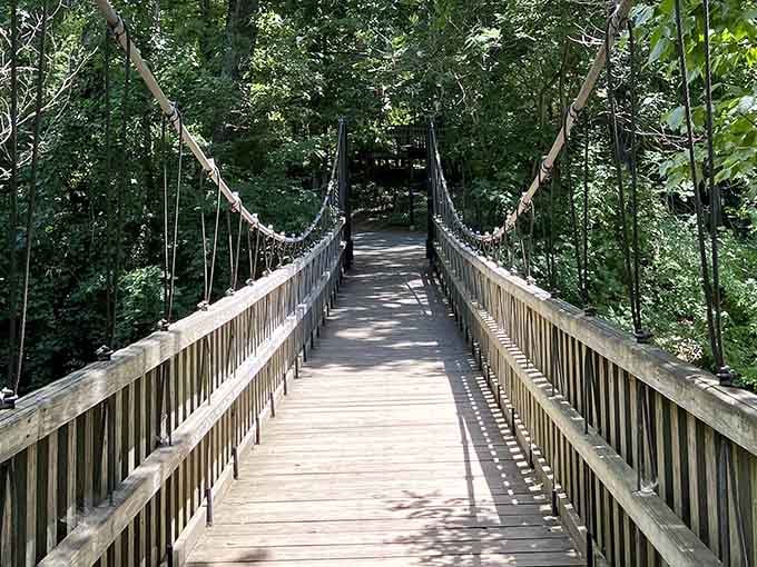 This suspension bridge proves that the journey can be just as thrilling as the destination, especially with that gentle sway.