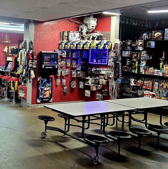 Every wall tells a story here, and most of those stories involve lightsabers, droids, and seriously good eats.