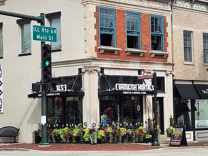 Right on Main Street where you'd expect a nice pottery shop, but surprise, it's wonderfully weird instead.