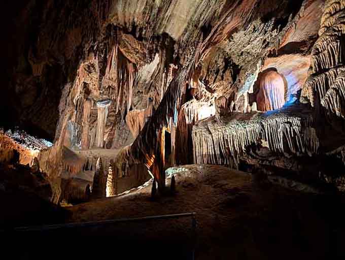 Cathedral Hall lives up to its name with rare shield formations that'll make your jaw drop faster than you can say "geology rocks."