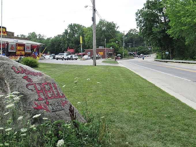 Main Street, Hell&mdash;where the speed limit is probably "go like hell" and parking is surprisingly heavenly on weekdays.