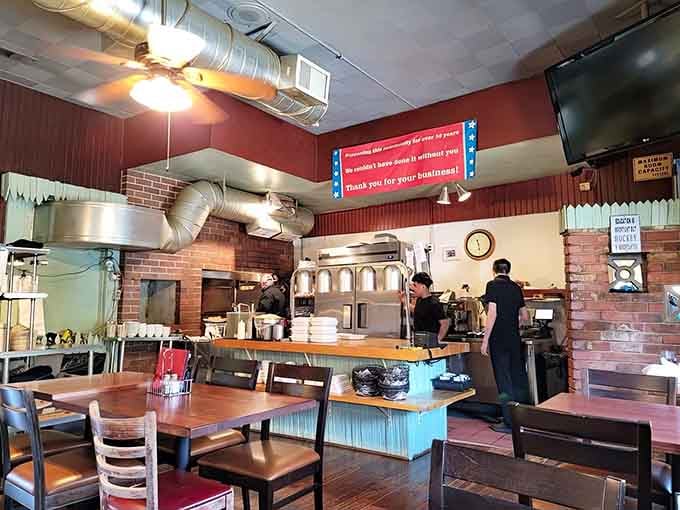 Inside, exposed brick and industrial touches create comfort without the corporate cookie-cutter vibe you've grown tired of.