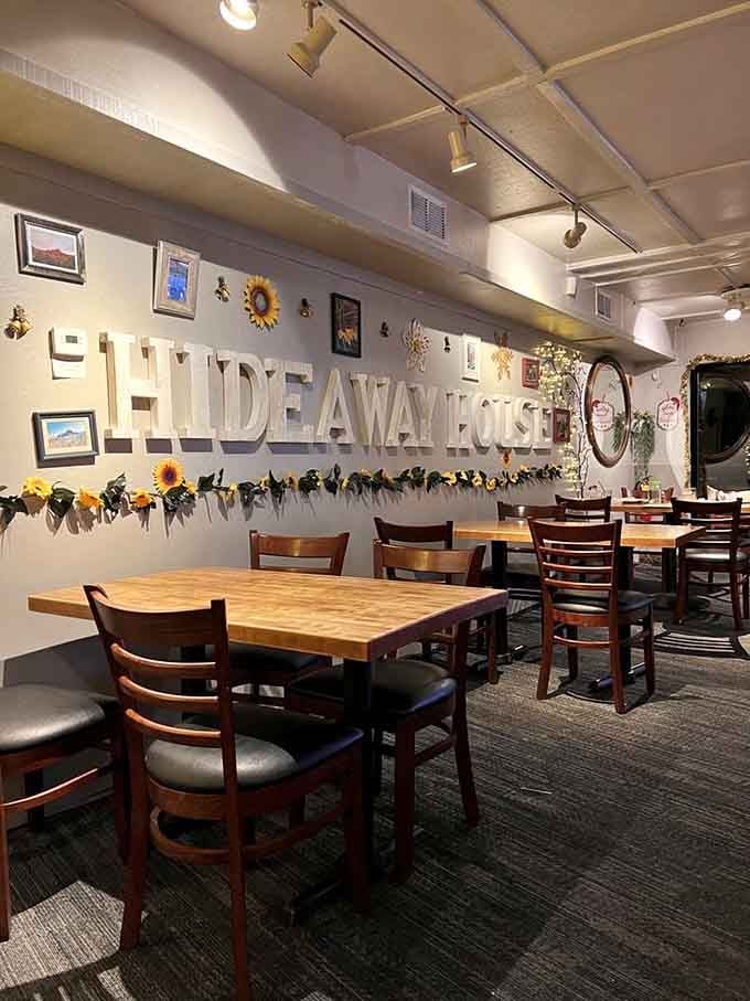 Those oversized letters aren't subtle, but then again, neither is the quality of what comes out of this kitchen.