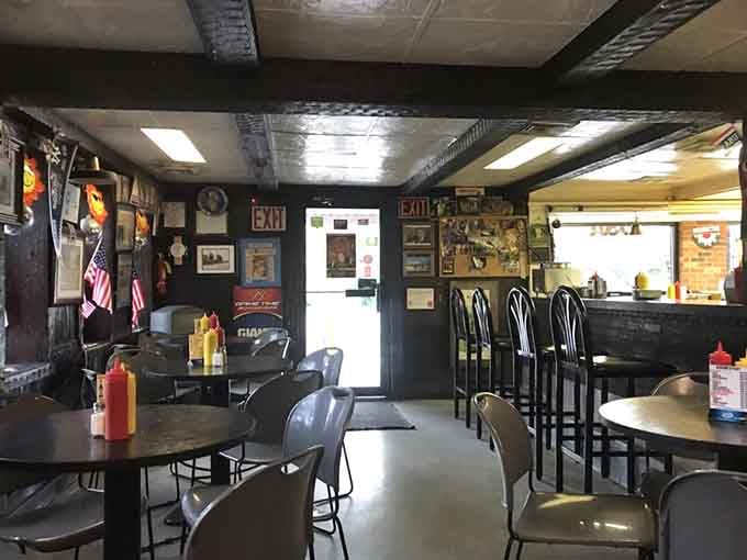 Step inside and you'll find honest seating, memorabilia-covered walls, and zero pretension about what happens here.