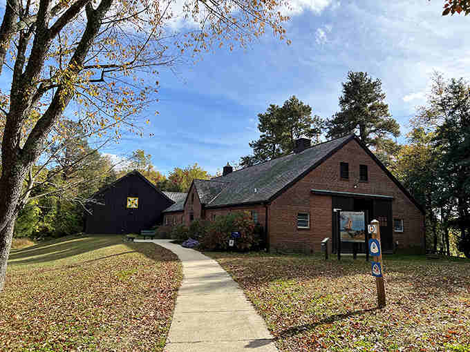 Historic buildings nestled in autumn leaves, where every brick holds stories spanning thousands of years of human history.