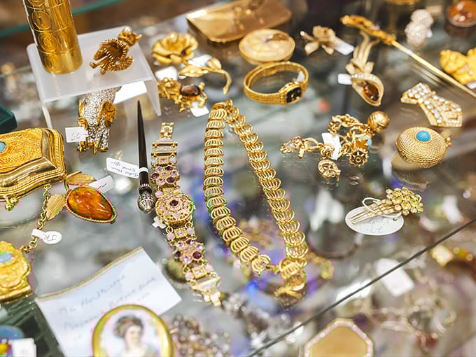 Gold and glitter from another era&mdash;this jewelry case holds the bling of yesteryear, when accessorizing wasn't just fashion but a statement of personal history.