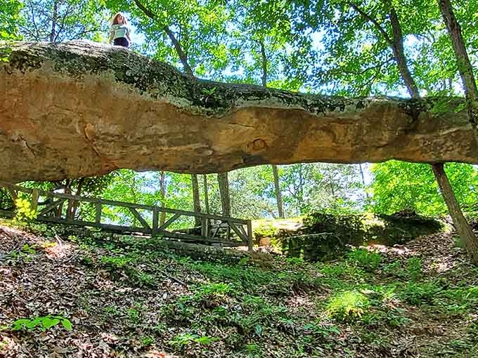 Nature's own architecture, this rock overhang has been providing shelter longer than any building you've ever visited.