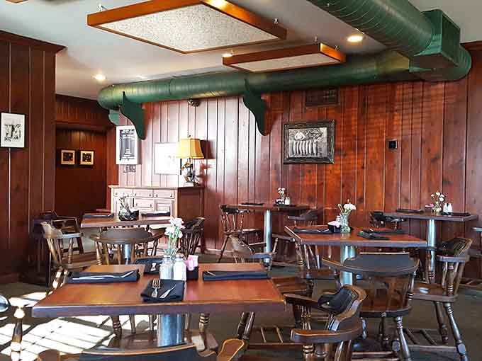 Wood paneling that's been welcoming diners since your parents were young, and it still looks better than most modern restaurants.