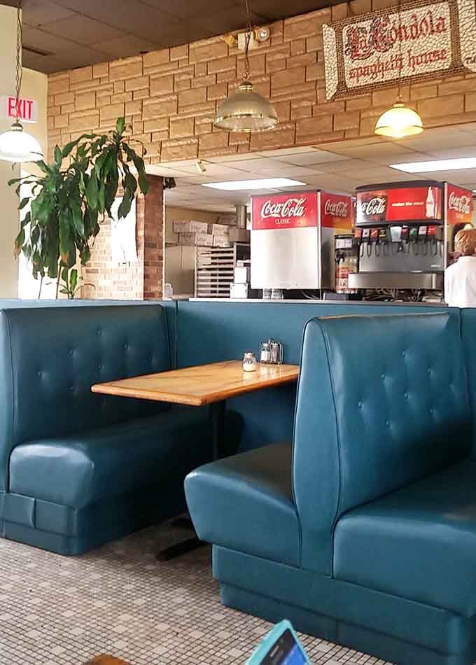 Those teal vinyl booths have witnessed more family celebrations and first dates than a therapist's couch, and they're infinitely more comfortable.