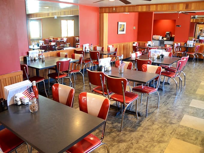 Step inside and you've traveled back to when diners had personality and chrome was considered peak interior design.