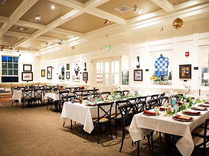 Elegant yet unpretentious, the dining room balances white tablecloths with a "come as you are" atmosphere that makes everyone feel like a regular.