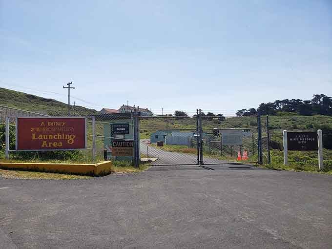 That "Launching Area" sign isn't kidding around, this is where things got seriously real during the Cold War.