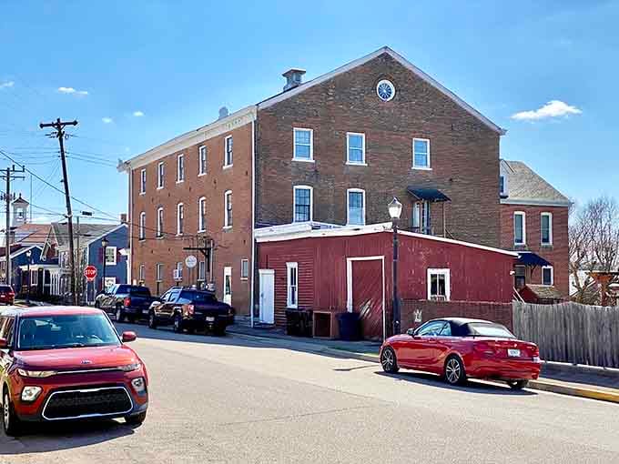 Historic brick buildings line the streets where German heritage meets Hoosier hospitality in the most charming way possible.