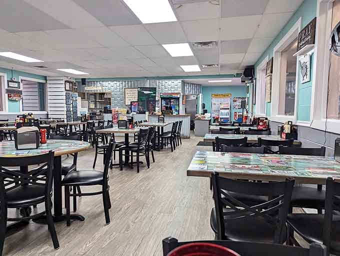 Step inside where colorful tables and comfortable seating promise a meal worth remembering, not just Instagram posting.