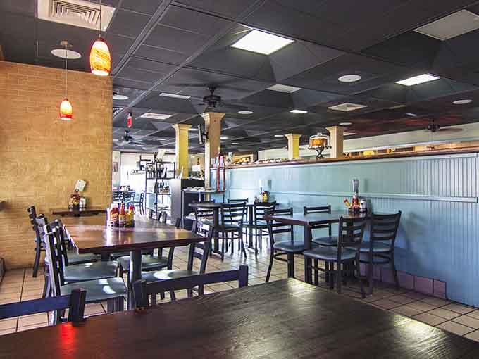 Inside, the casual dining room puts all its effort where it belongs: on your plate.