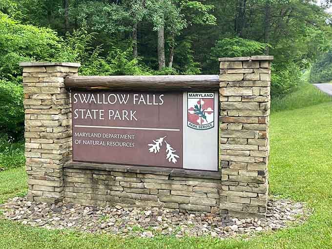 Finding this sign feels like discovering the wardrobe entrance to Narnia, except with better hiking trails.