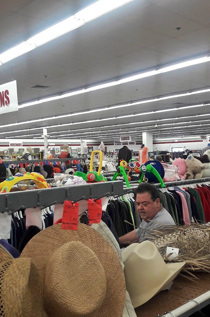 Endless aisles stretch like a bargain hunter's fever dream, where every turn reveals another reason to grab a cart.