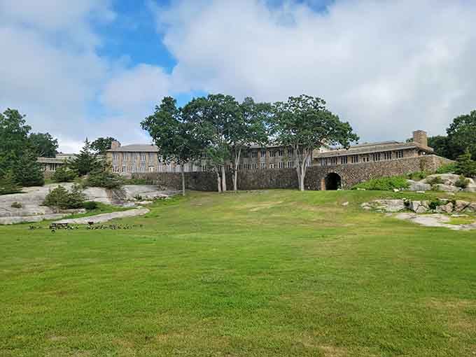 This stone pavilion has more character than most buildings built in the last fifty years combined.