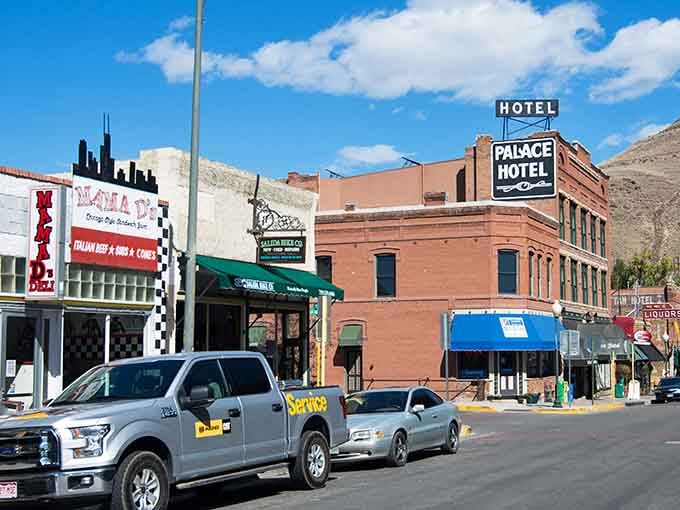 The Palace Hotel stands proud, a testament to Salida's railroad days and enduring character.