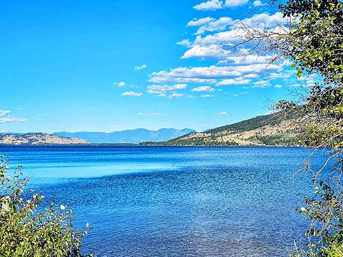 Blue doesn't begin to describe this water. Flathead Lake's sapphire expanse stretches between mountain ranges like Montana's answer to the Mediterranean.