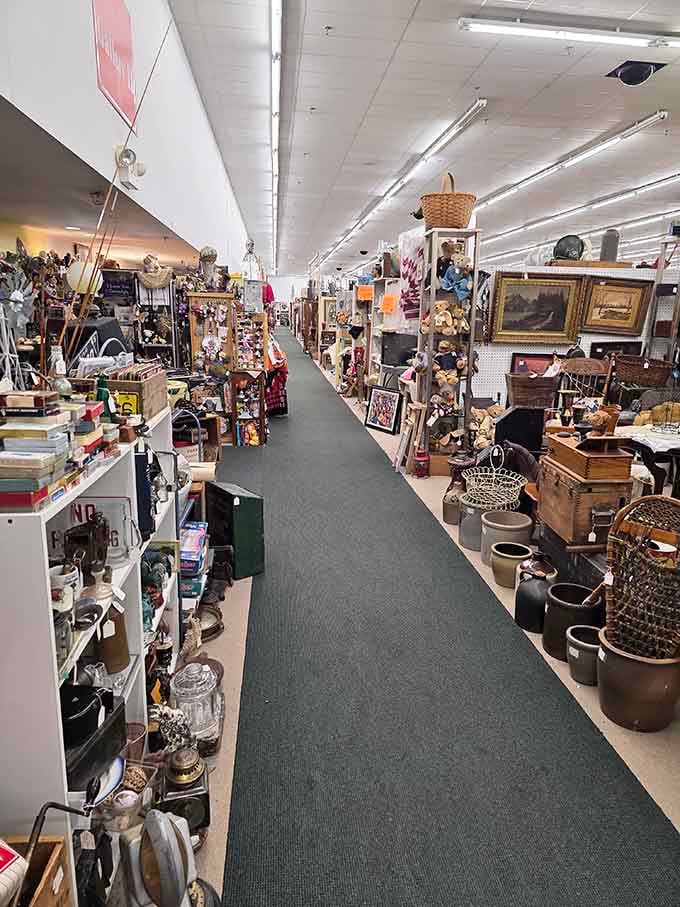 Endless aisles packed floor to ceiling with treasures make this the ultimate indoor archaeological dig.