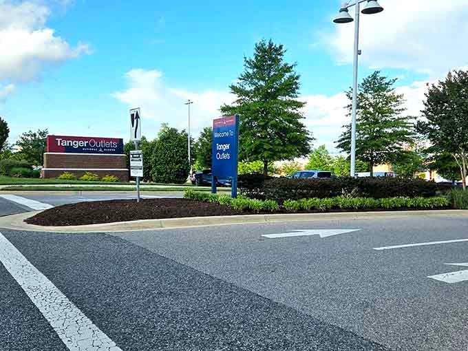 The landscaping alone tells you this isn't your average strip mall, it's a destination worth the drive down to Oxon Hill.
