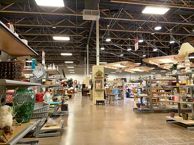 Warehouse-style shopping at its finest, where the ceiling height matches the size of your potential savings.