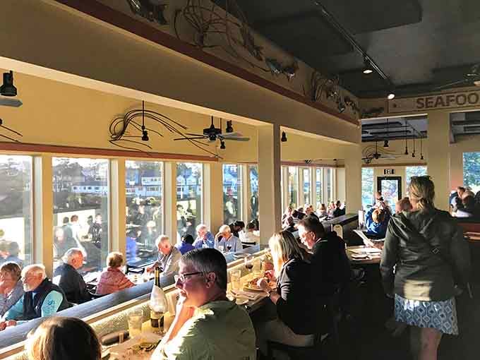 Floor-to-ceiling windows frame the Pacific like the world's most expensive art installation, except this one comes with crab cakes.