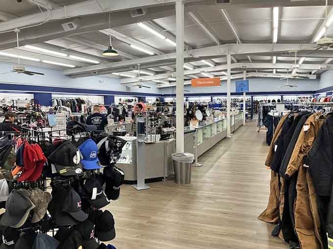 Clean, organized aisles stretch before you like a department store designed by the travel gods themselves.