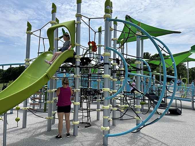 This climbing tower has more levels than a video game and approximately zero loading screens required.
