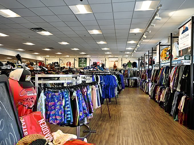 Aisles so organized you might forget you're thrift shopping and not browsing some fancy boutique that judges your credit score.
