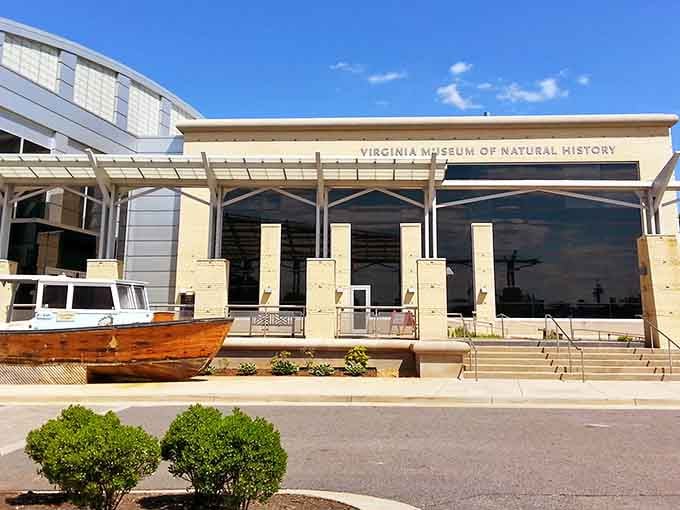 The Virginia Museum of Natural History isn't just a building&mdash;it's a portal to prehistoric worlds. Even the wooden boat outside seems to be waiting for its own evolutionary story.