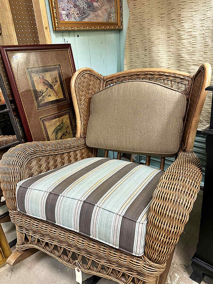 This coastal-inspired wicker chair isn't just furniture&mdash;it's a time machine to Grandma's sunroom where lemonade was always served with stories.