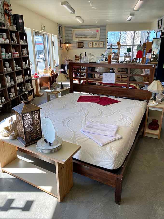 Not just a bed, but a blank canvas for dreams. Quality furniture finds at consignment prices make redecorating less of a financial nightmare.