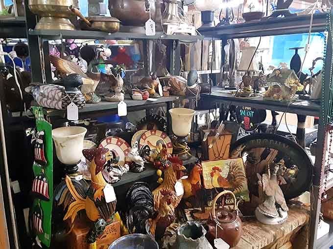 One person's rooster obsession becomes your unexpected kitchen theme, because apparently you needed seventeen ceramic chickens to complete your life.