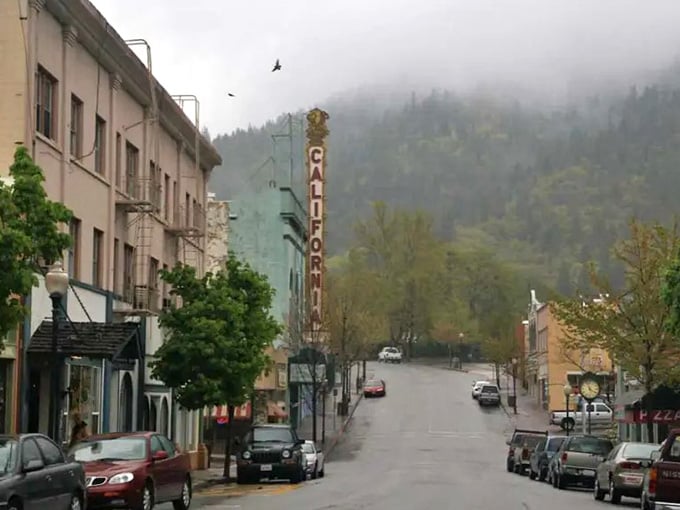 On rainy days, Dunsmuir's main street takes on a mystical quality, with mist-shrouded mountains creating a backdrop worthy of a Steinbeck novel.