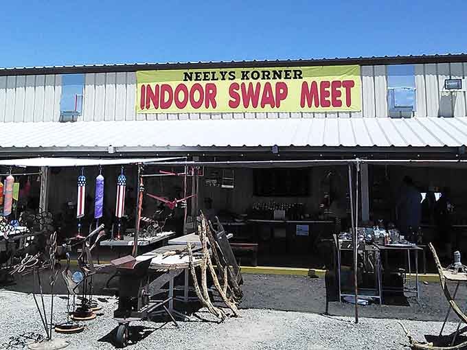 Like a mirage in the Golden Valley landscape, Neely's bold signage promises adventure for those willing to brave the Arizona heat.