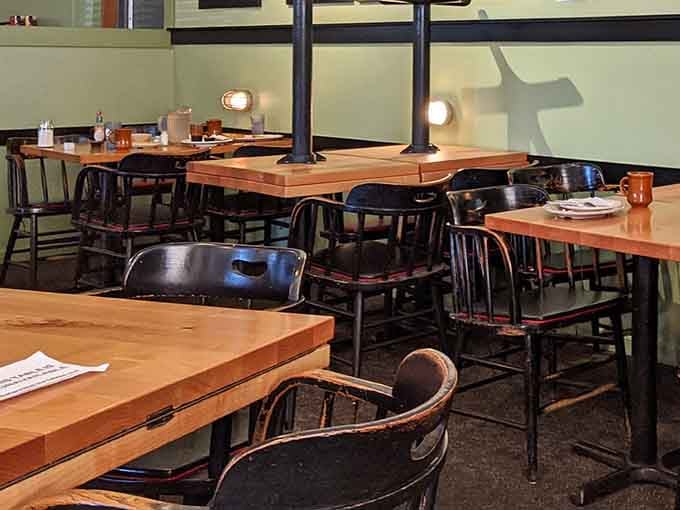 Clean lines and natural light create the perfect backdrop for serious breakfast business at this Bend favorite.