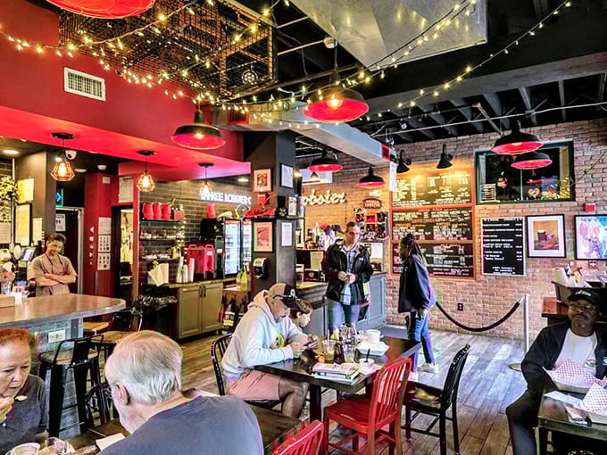 String lights twinkle overhead as diners commune at simple tables, united by the universal language of "mmm" and "you've got to try this."