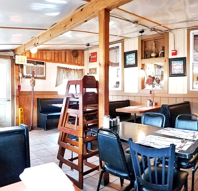 Step inside and time rewinds &ndash; wooden beams, vinyl booths, and an atmosphere that feels like a warm hug from your favorite aunt.