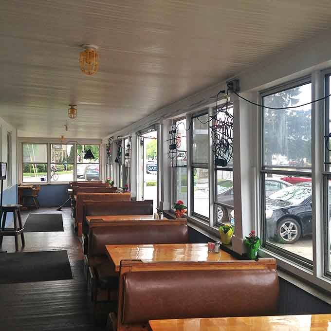 Simple wooden booths bathed in natural light create the perfect backdrop for seafood that needs no fancy setting to shine.