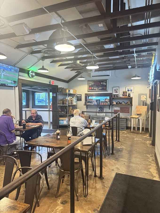 Inside, industrial-chic meets barbecue functionality&mdash;a temple where devoted meat pilgrims gather to worship at the altar of smoke.