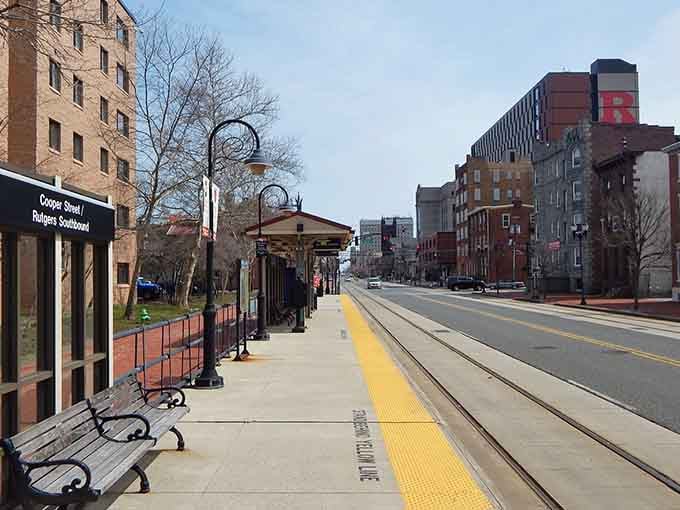 Camden's light rail system provides affordable transportation options for car-free living, a crucial consideration when budgeting on Social Security income.
