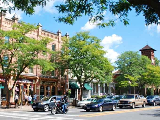 Main Street Skaneateles doesn't just have charm—it practically invented it. That clock tower seems to whisper, "Slow down, you're on lake time now."