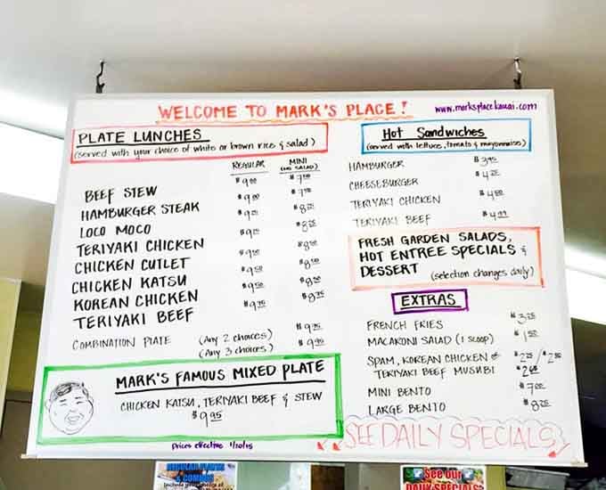 The handwritten menu board tells you everything you need to know&mdash;this is a place that prioritizes food over frills, with that famous Mixed Plate stealing the spotlight.