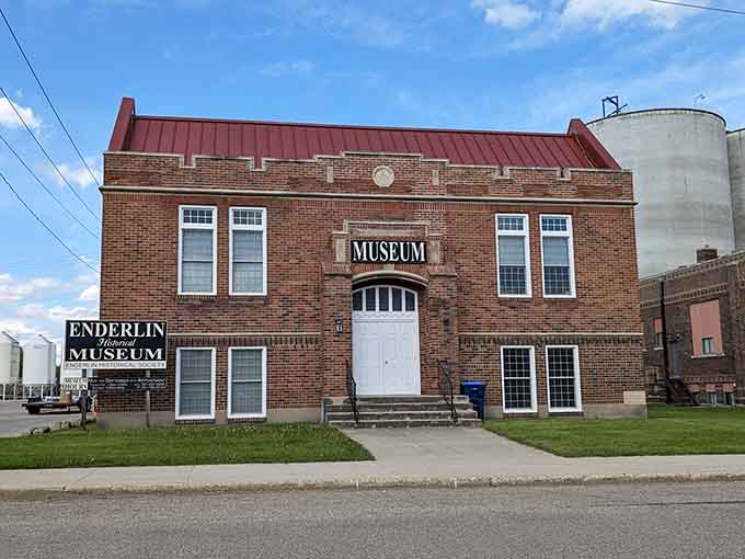 The Enderlin Museum stands as a brick-and-mortar time capsule, preserving stories of prairie pioneers and railroad dreams.