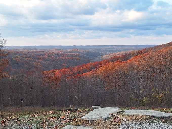 Fall in Indiana doesn't whisper, it shouts in technicolor. These rolling hills put on a show that makes New England leaf-peepers do a double-take.