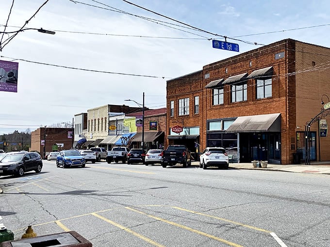 Downtown's brick buildings and wide sidewalks invite leisurely strolls where you might actually make a friend instead of dodging tourists.