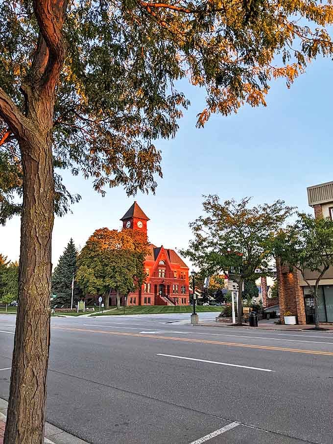 That gorgeous red brick courthouse isn't just for show&mdash;it's the architectural equivalent of comfort food in a town that serves plenty.
